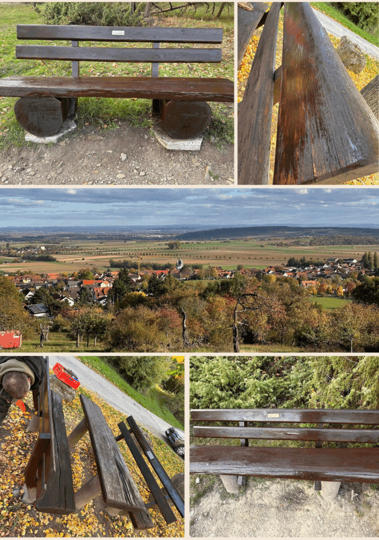 Pflege der Vereinsbänke rund um Hoch-Weisel - Unser Hoch-Weisel